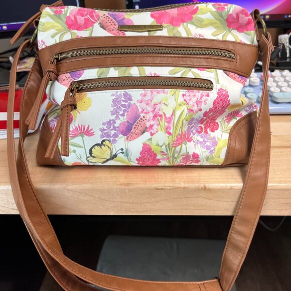 Stone & Co. | Bags | Stone Co Crossbody Purse With Flowers And ...